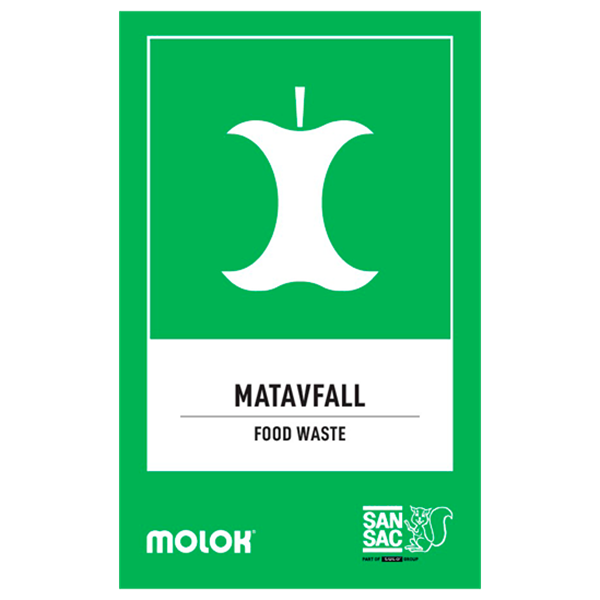 San Sac E-handel - Fasad - Skylt - Matavfall 2024