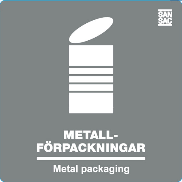 San Sac E-handel - Aluminiumskylt Restavfall